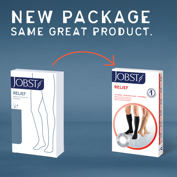 JOBST® Relief Thigh High 20-30 mmHg w/ Silicone Top Band – Compression ...